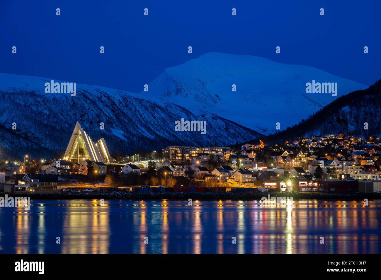 Ice Sea Cathedral at Blue Hour, Tromso, Tromso, Norway Stock Photo - Alamy