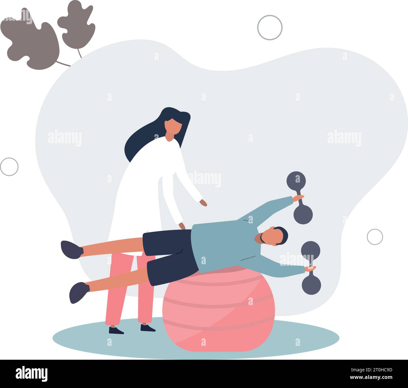 Medical exercise and physiotherapy as recovery fitness .Rehabilitation ...