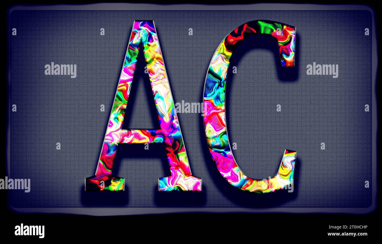 Double letter signature AC in an unique design named Painter rough ...