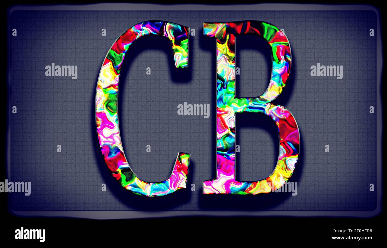 Double letter signature CB in an unique design named Painter rough ...