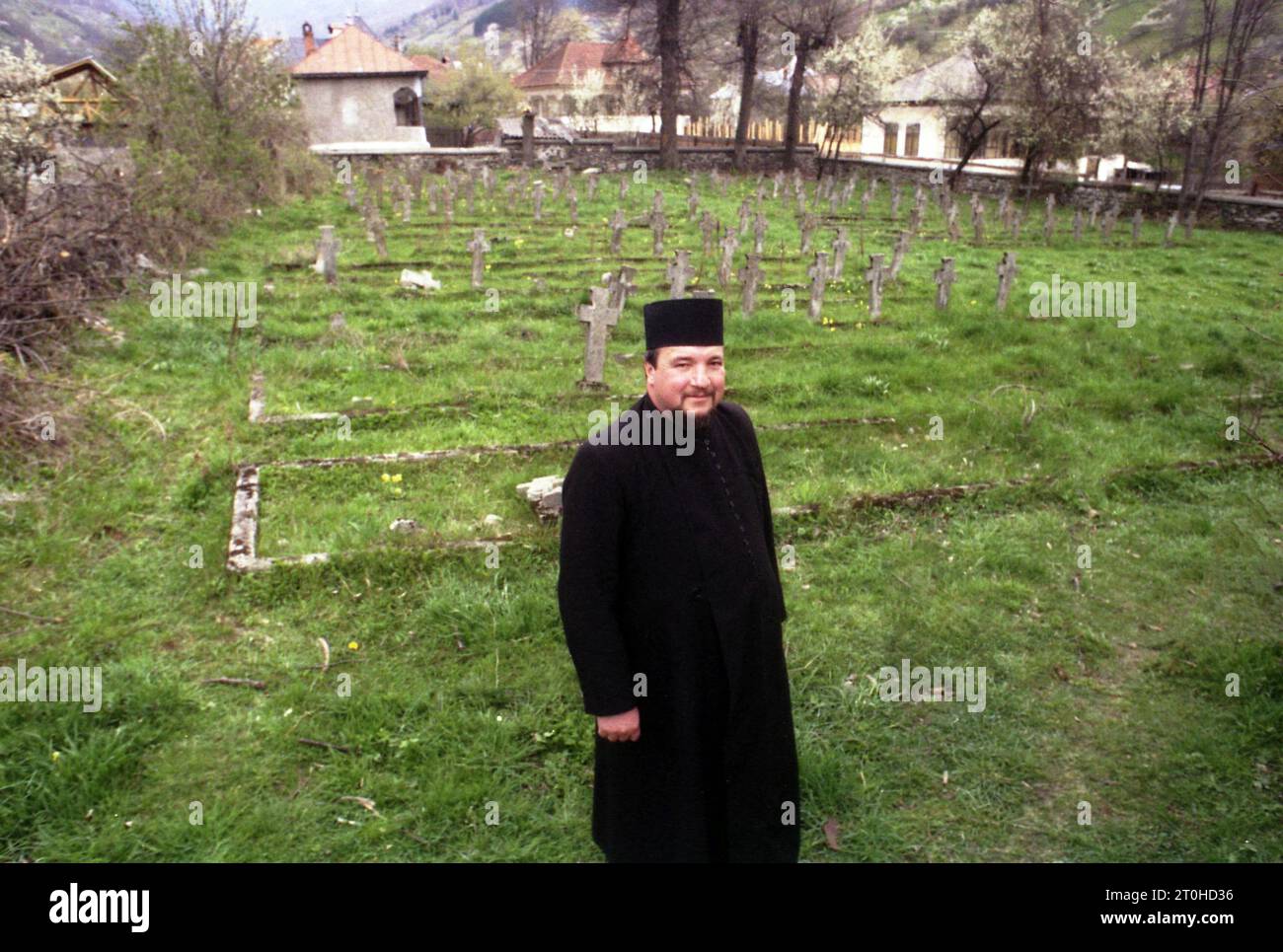 Dragoslavele, Arges County, Romania, 2001. Local orthodox priest ...