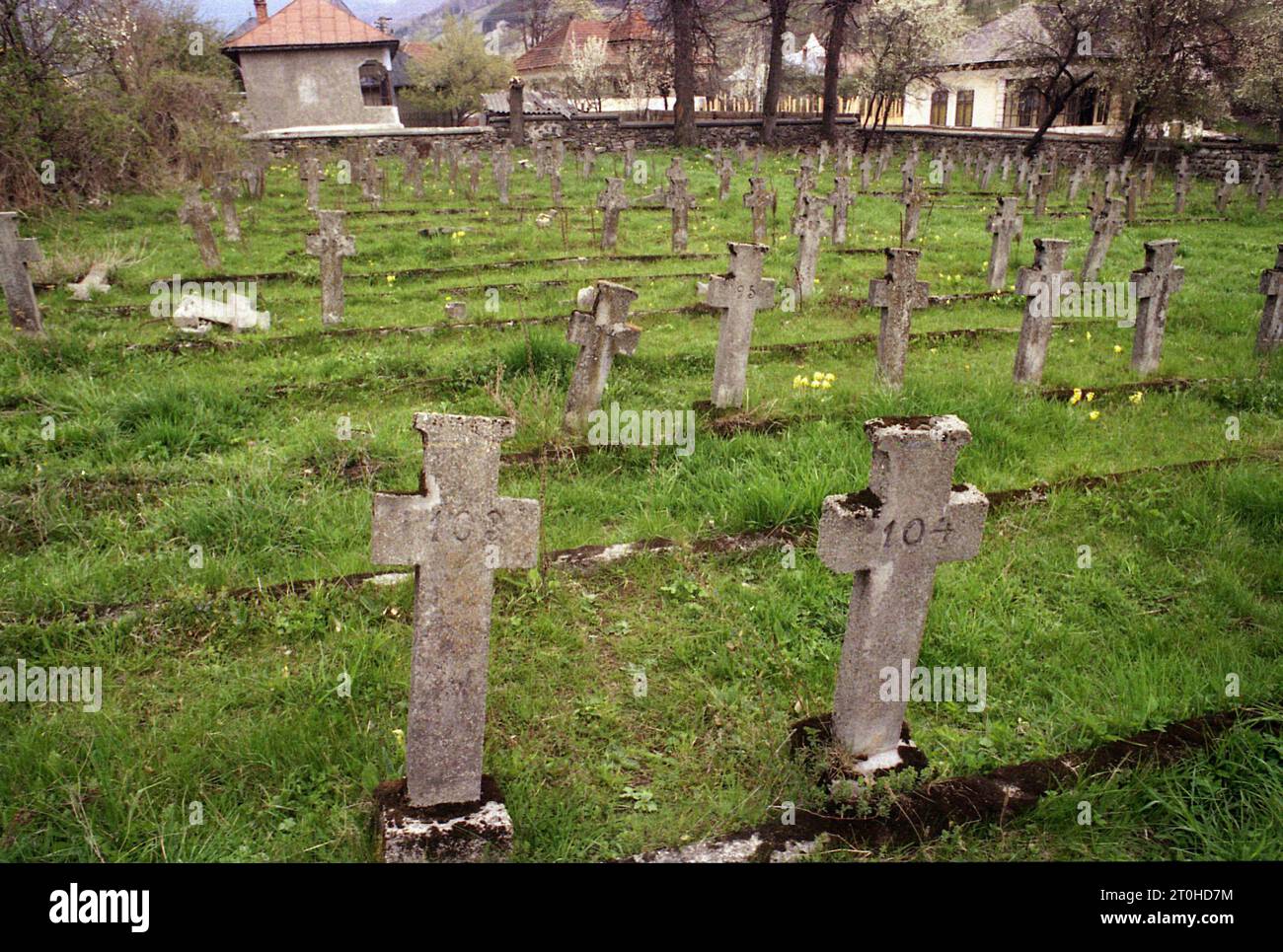 Dragoslavele, Arges County, Romania, 2001. Cemetery for the German ...