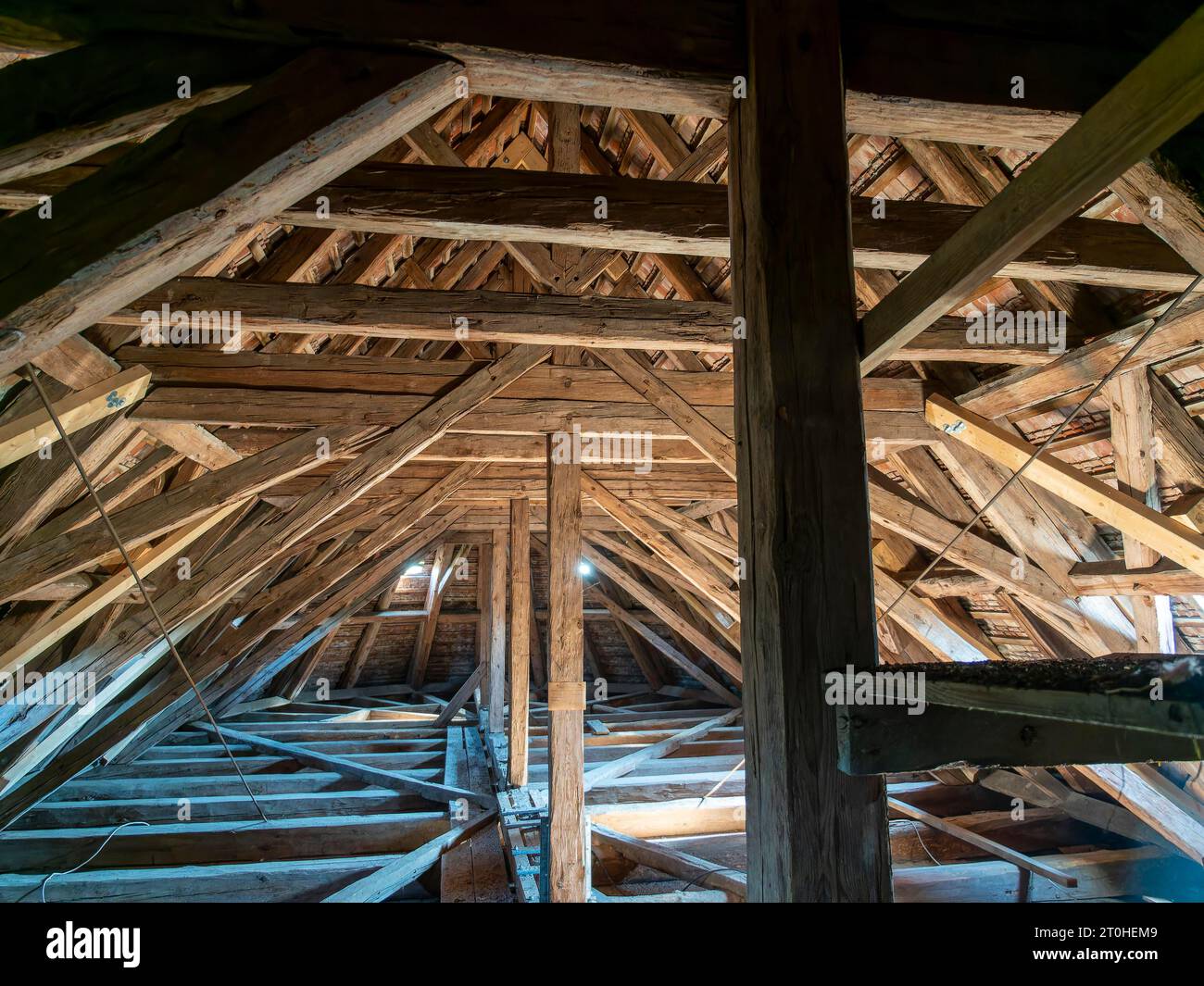 Roof truss village church hi-res stock photography and images - Alamy