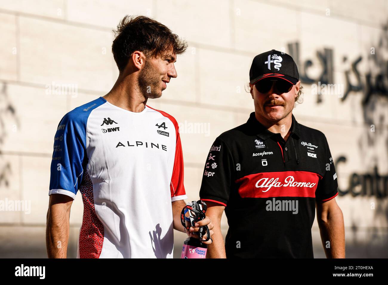 Qatar, Qatar. 07th Oct, 2023. GASLY Pierre (fra), Alpine F1 Team A523, portrait BOTTAS Valtteri ...