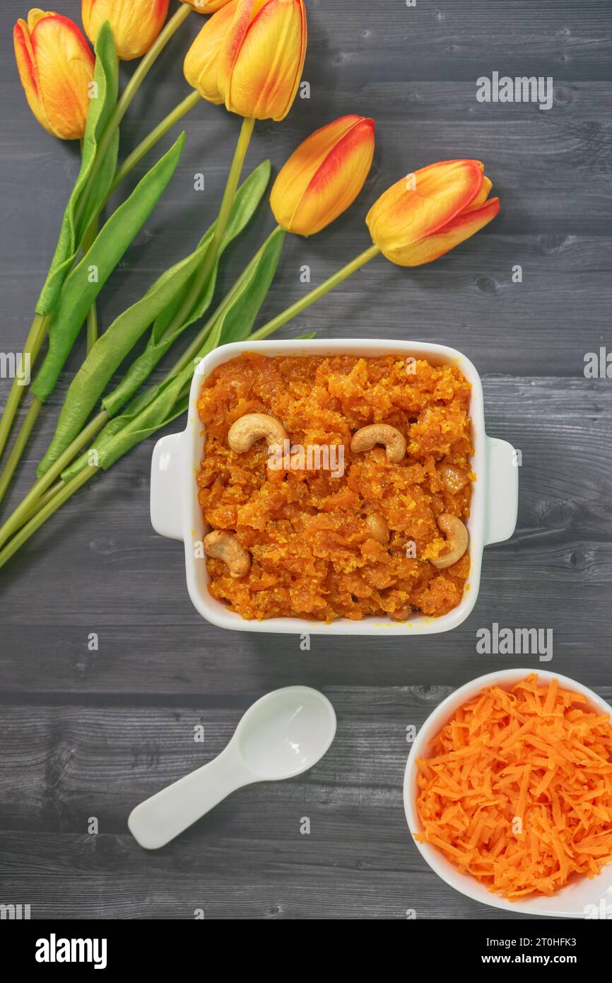 Gajar ka halwa is a carrot-based sweet dessert pudding from India ...