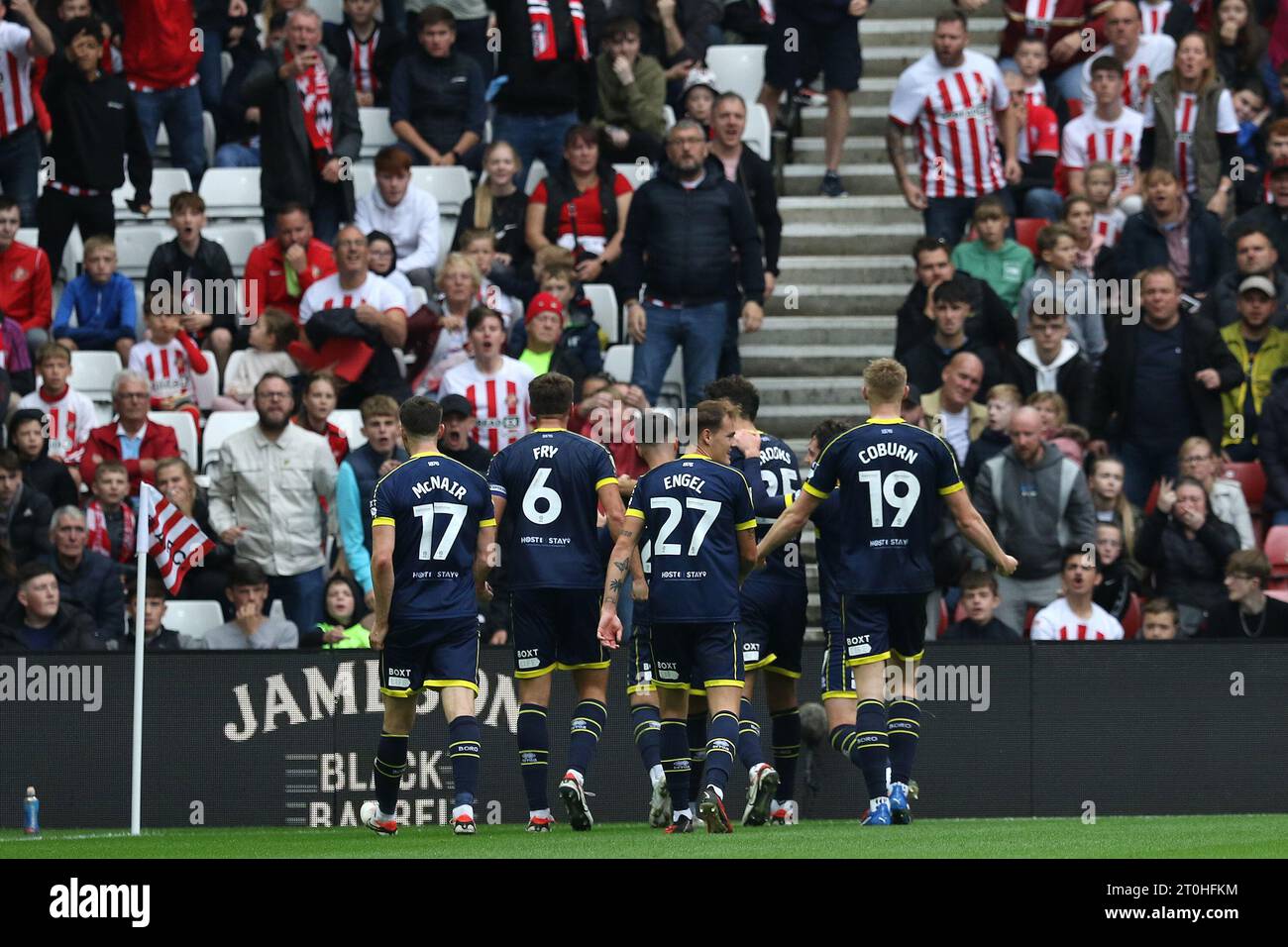 Sam Greenwood Of Middlesbrough celebrates making it 1-0 to the visitors ...