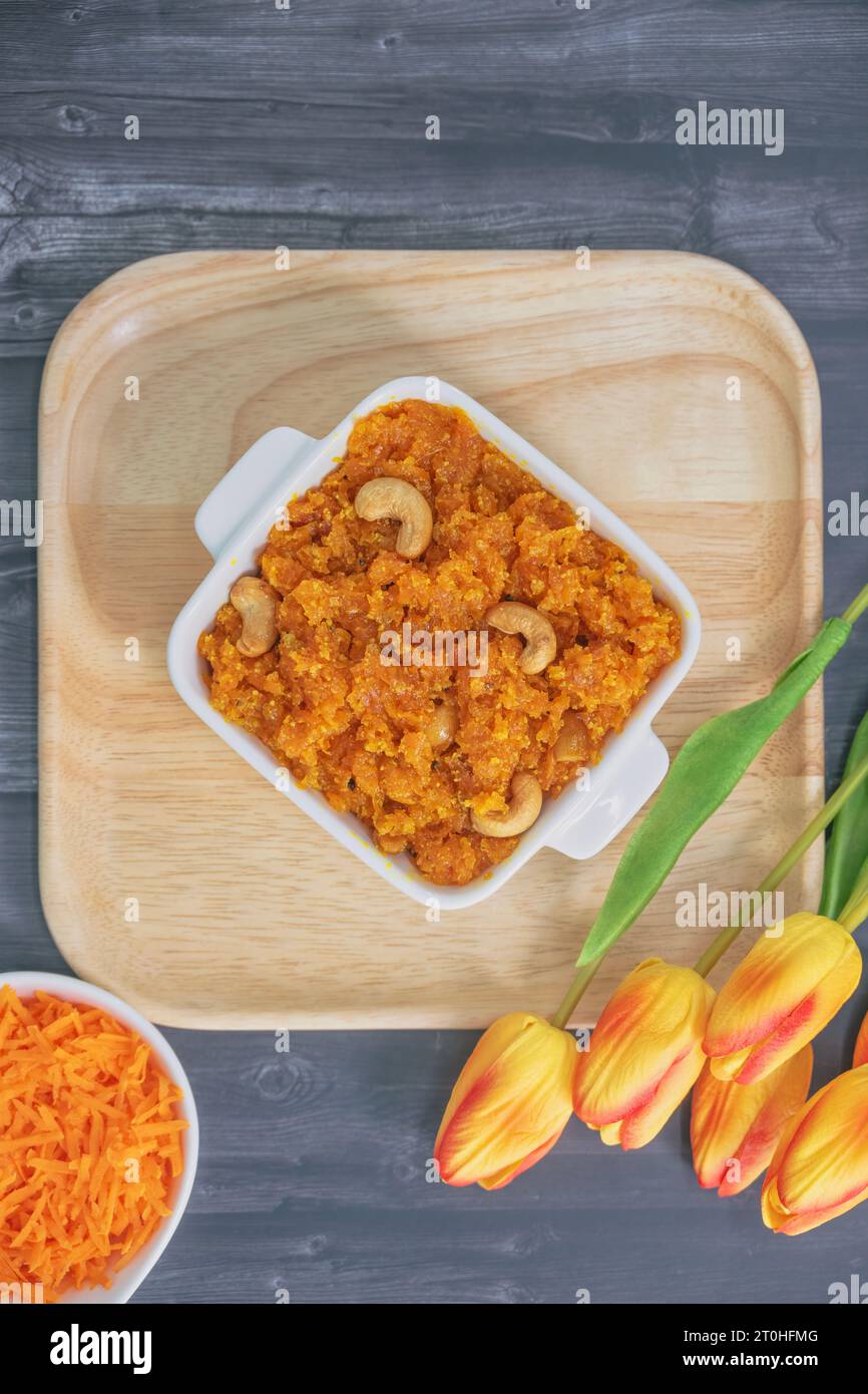 Gajar ka halwa is a carrot-based sweet dessert pudding from India ...