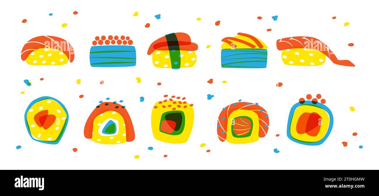 Sushi logo. Japan salmon roll, Japanese Asian art, traditional food ...