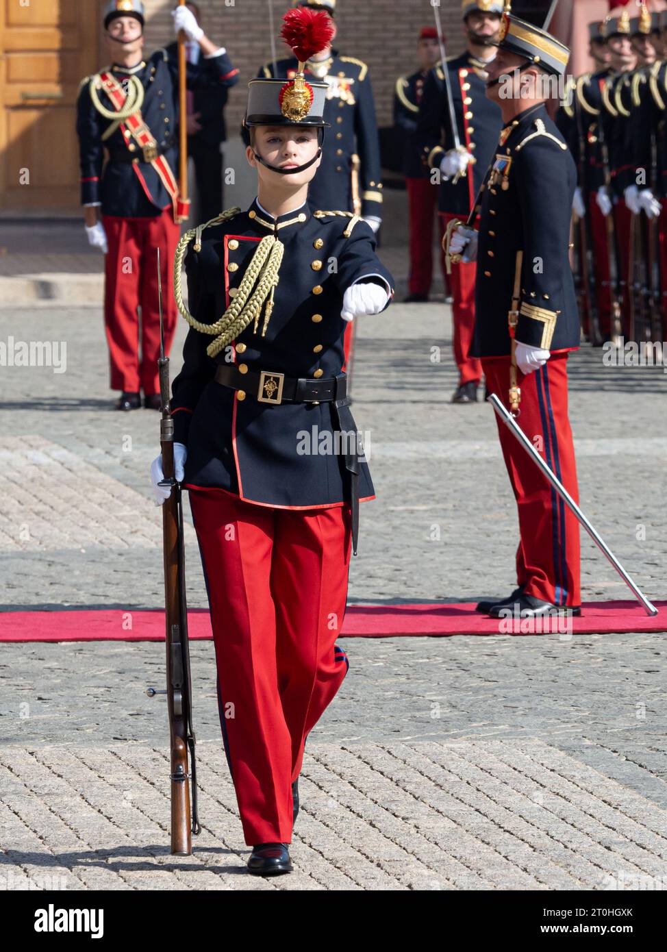 Zaragoza, Spain. 7th october, 2023. Princess Leonor swears the flag at ...