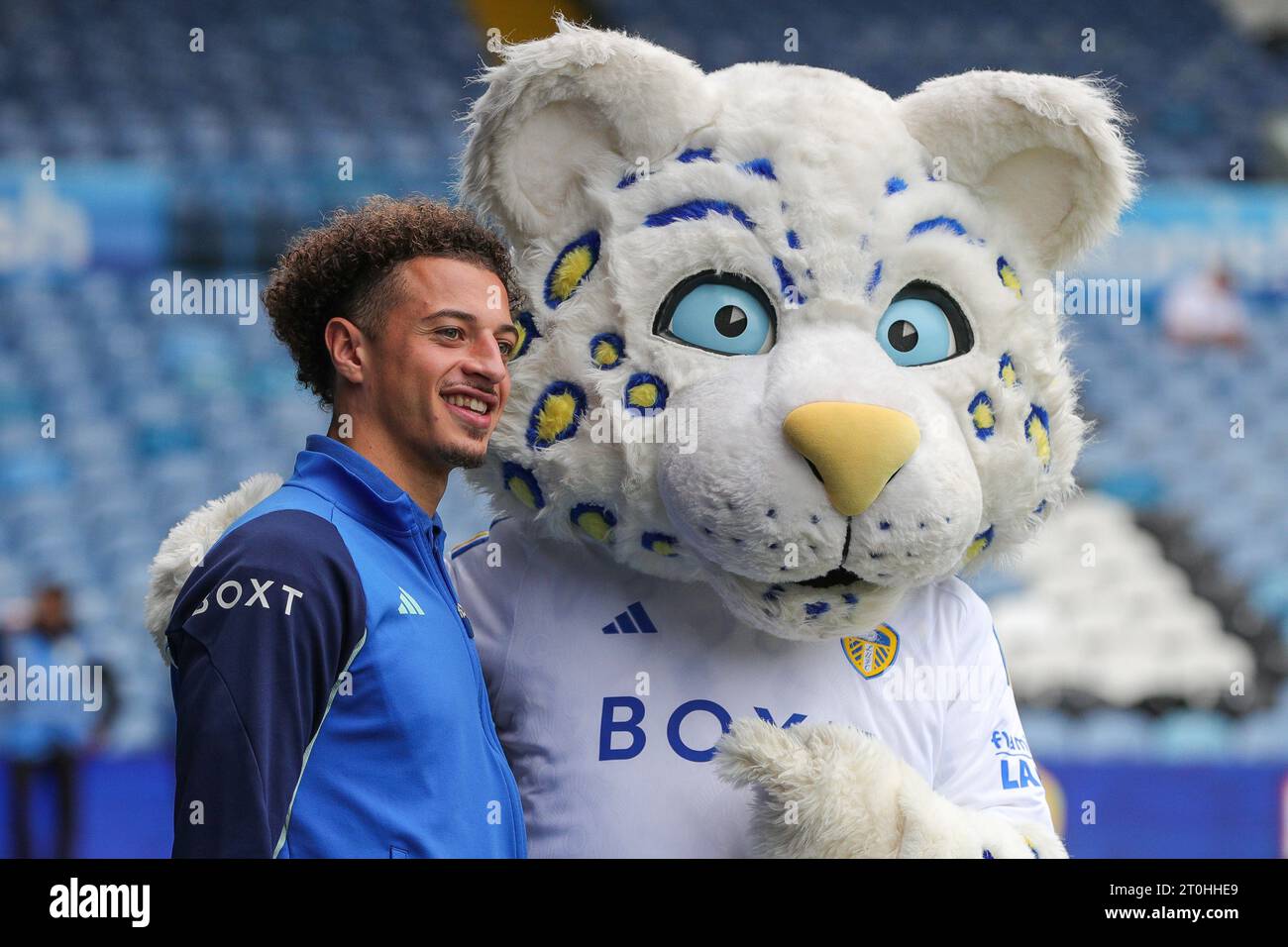 Leeds, UK. 07th Oct, 2023. Ethan Ampadu #4 of Leeds United has his ...