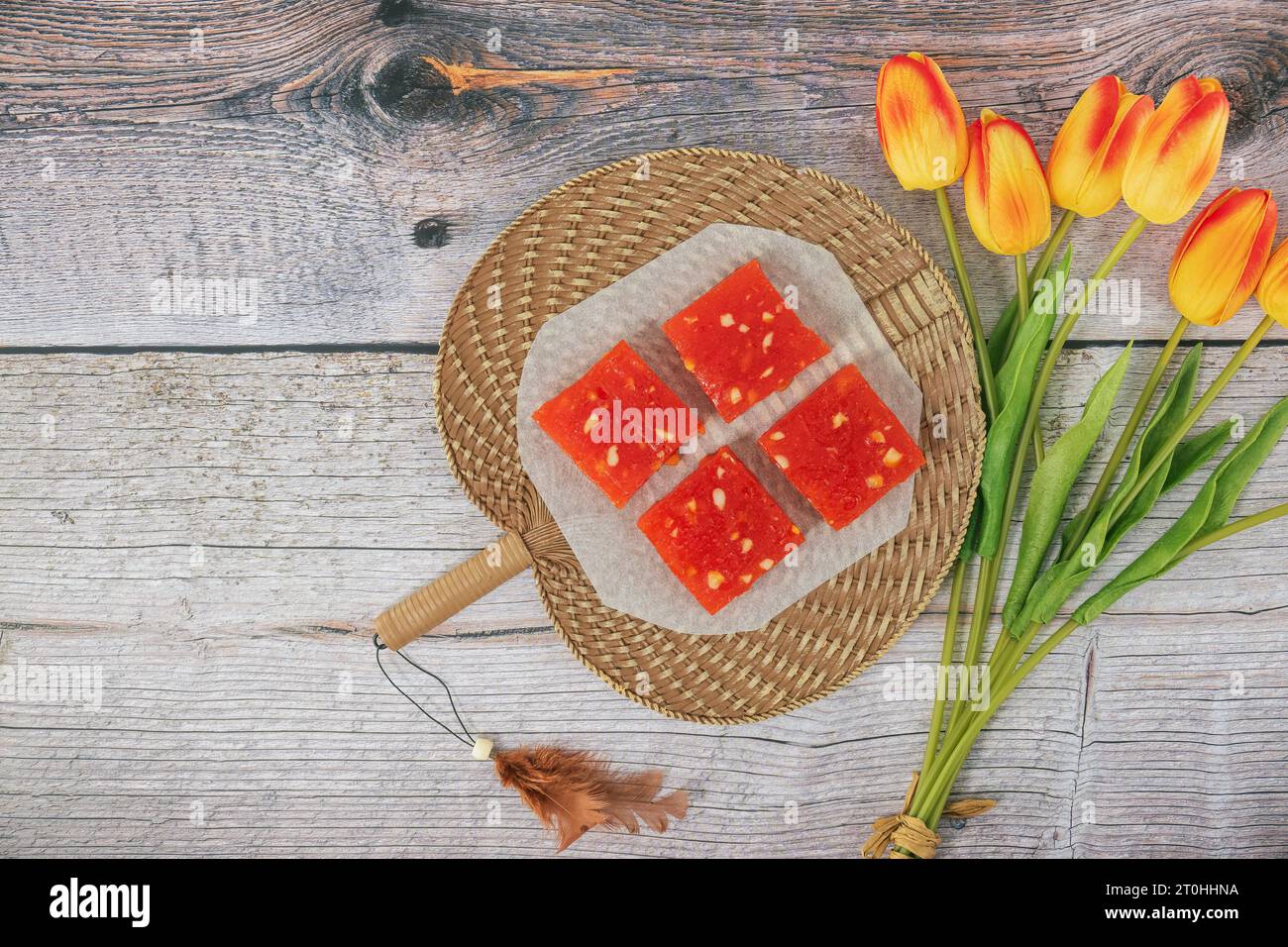 Bombay Halwa is an popular Indian dessert served in a plate and ...