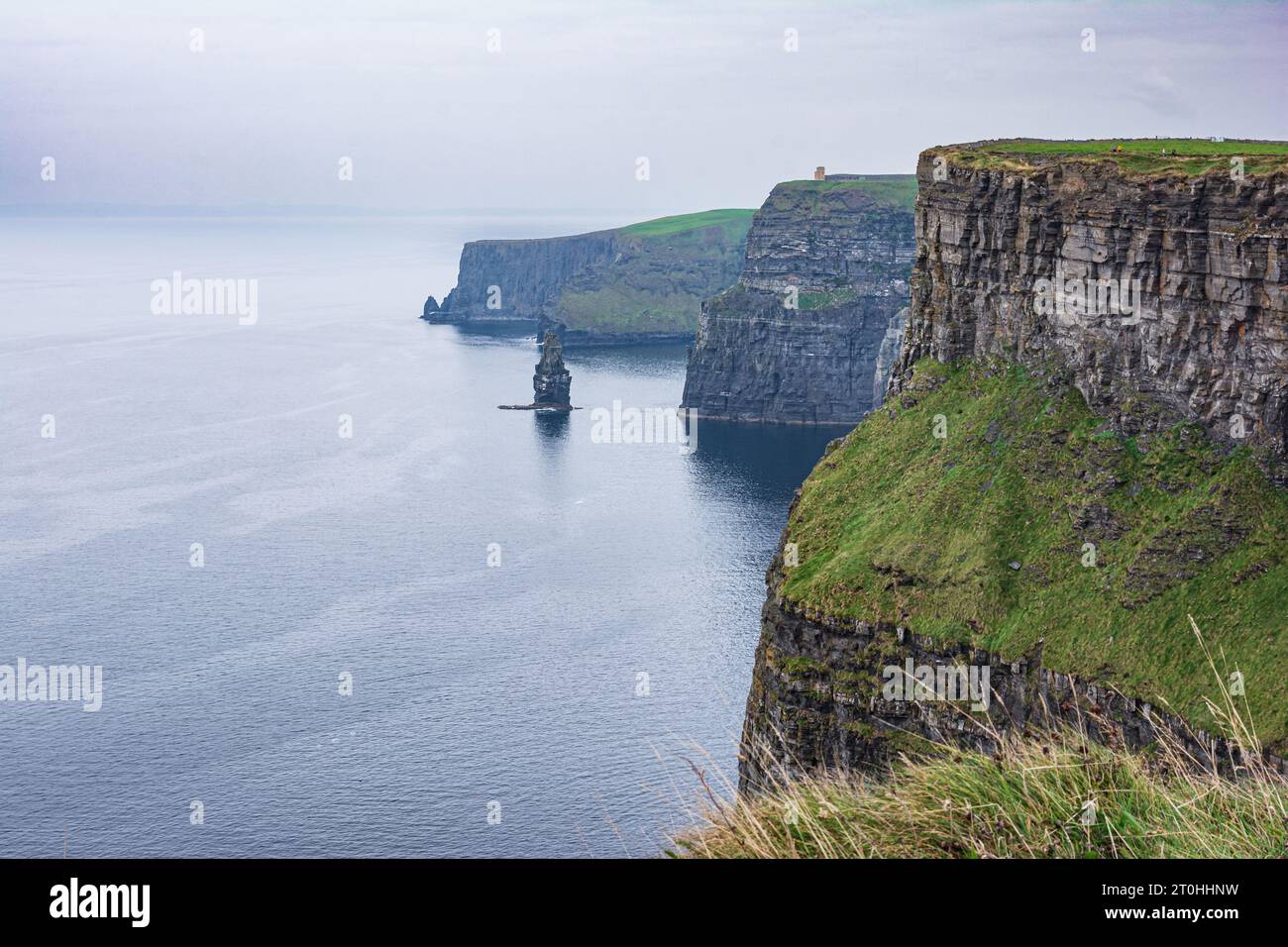 View of the famous Cliffs of Moher, County Clare, Ireland Stock Photo ...