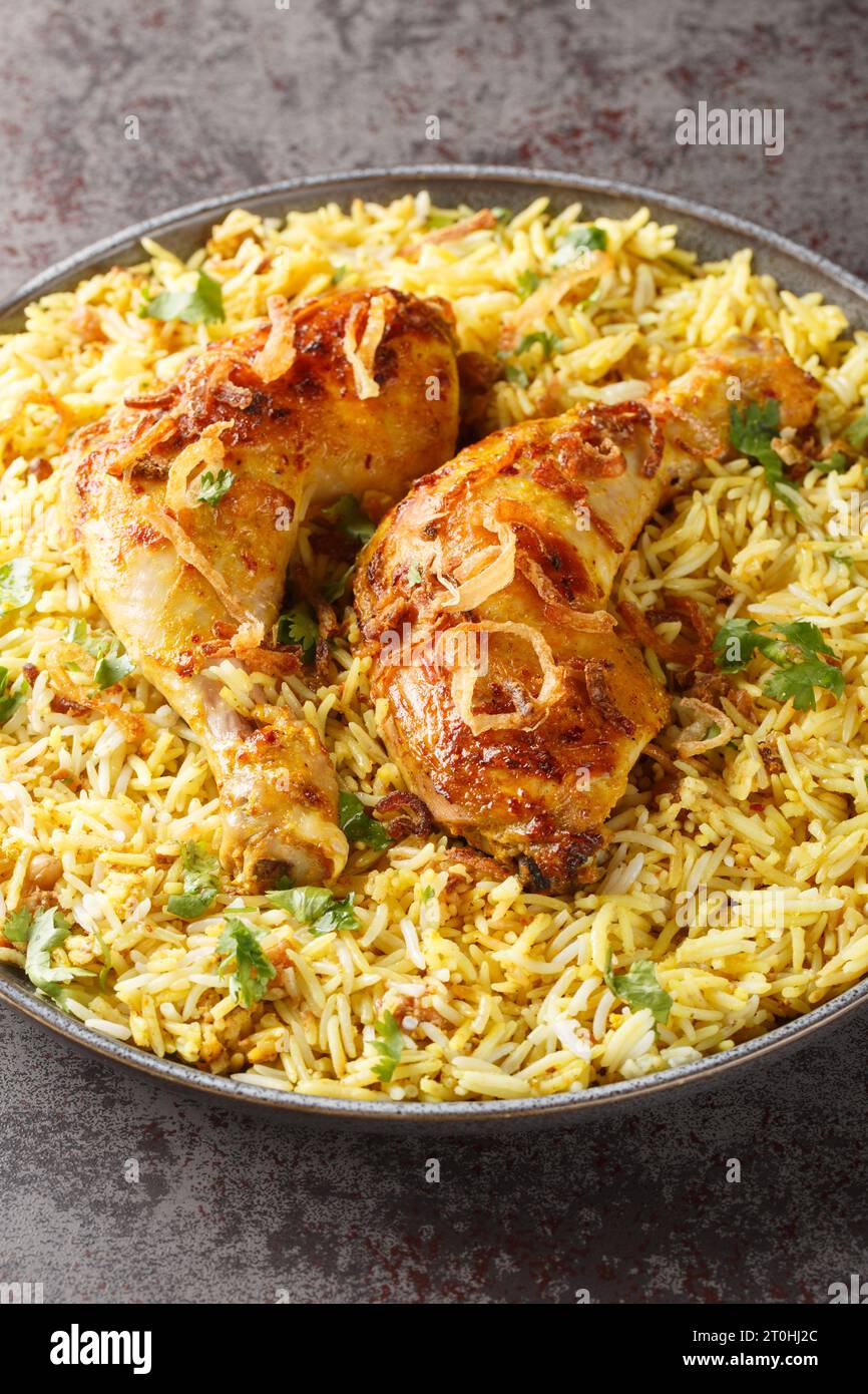 Perfect Bangladeshi Chicken Roast with fried onion and garnish with ...