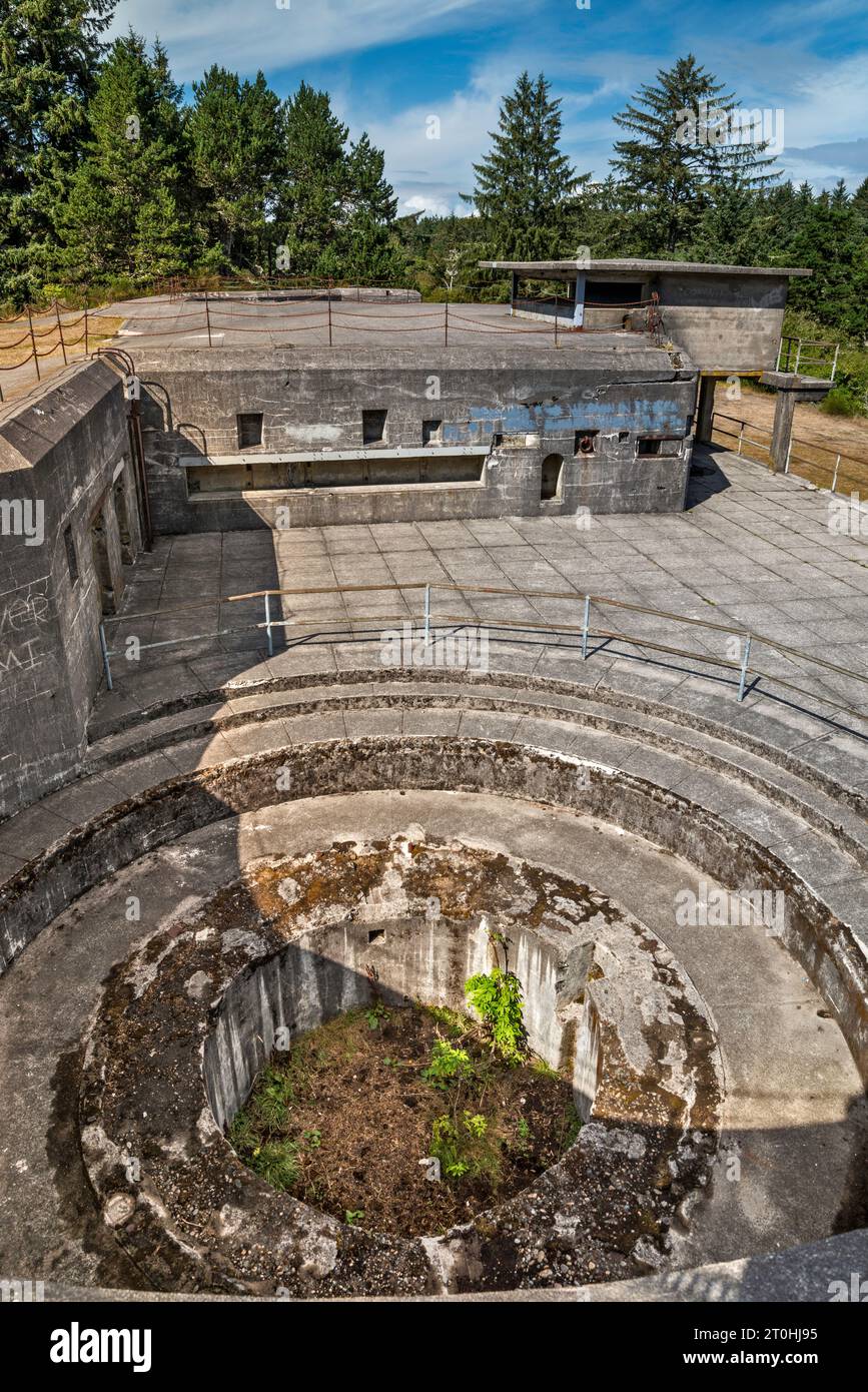Gun position at Battery Russell remains, built in 1904, Fort Stevens ...