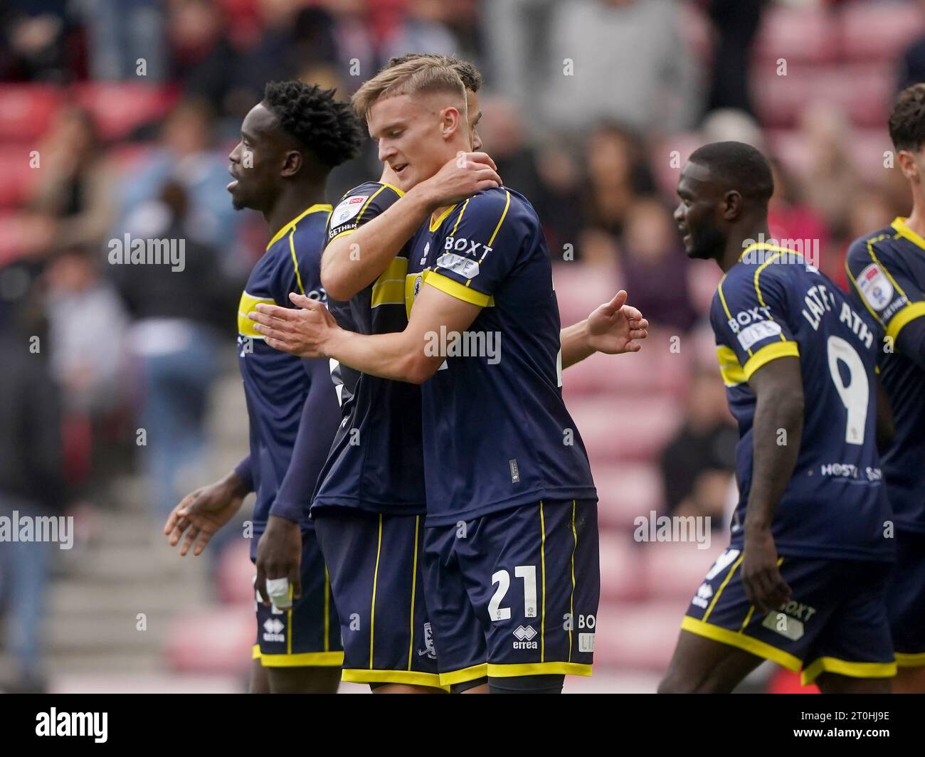 Middlesbrough's Marcus Forss celebrates scoring their side's fourth ...