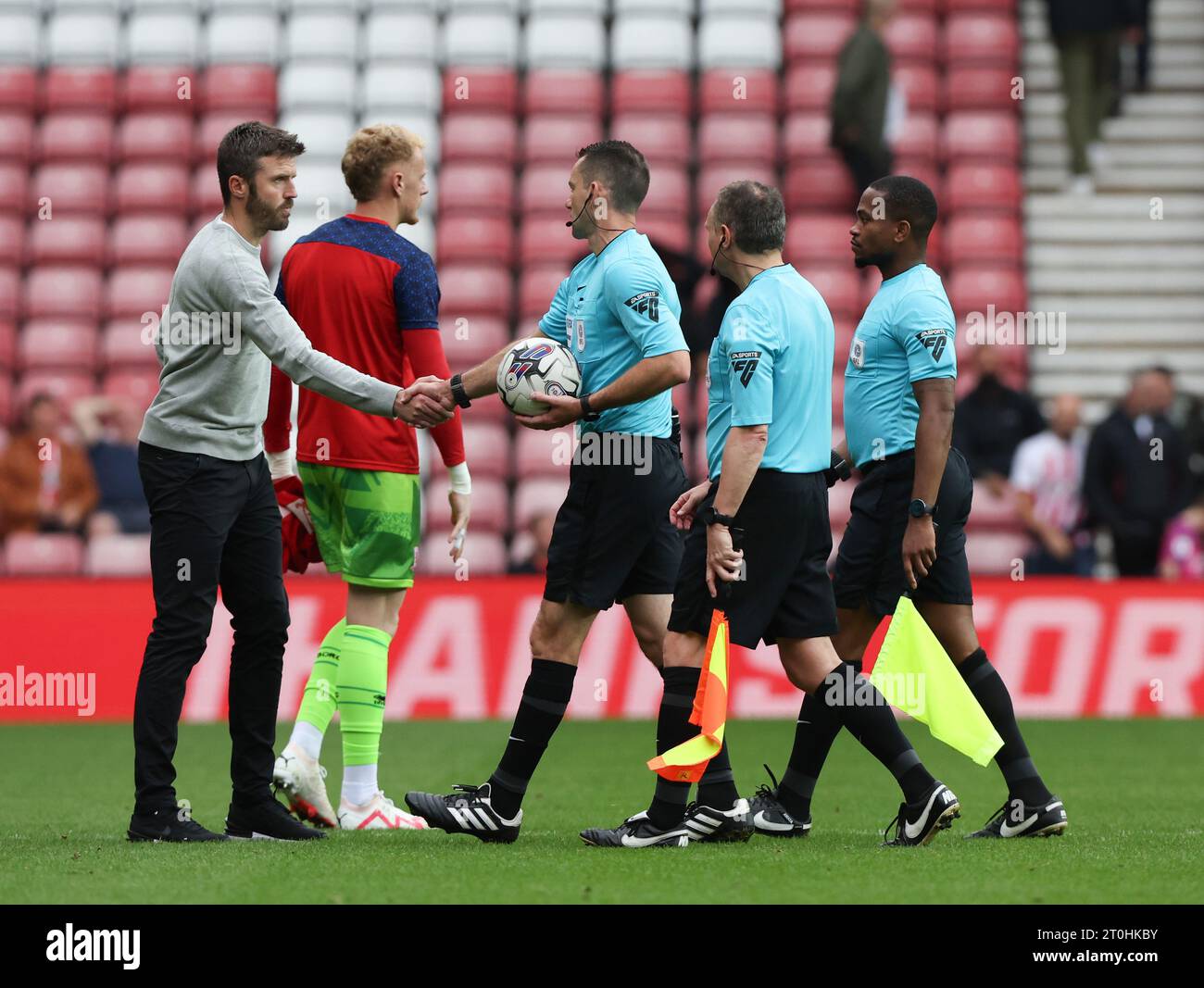 Sunderland, UK. 07th Oct, 2023. Michael Carrick manager of ...