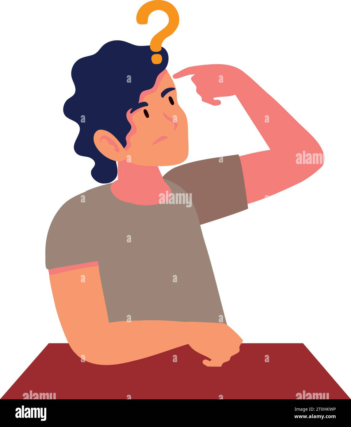 man thinking interrogation mark Stock Vector Image & Art - Alamy