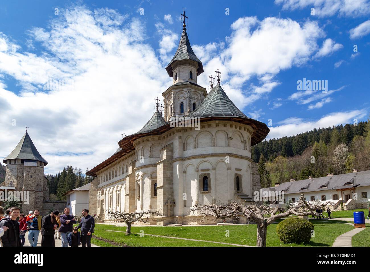 PUTNA, ROMANIA - APRIL 30, 2023: This is a monastery church in a ...