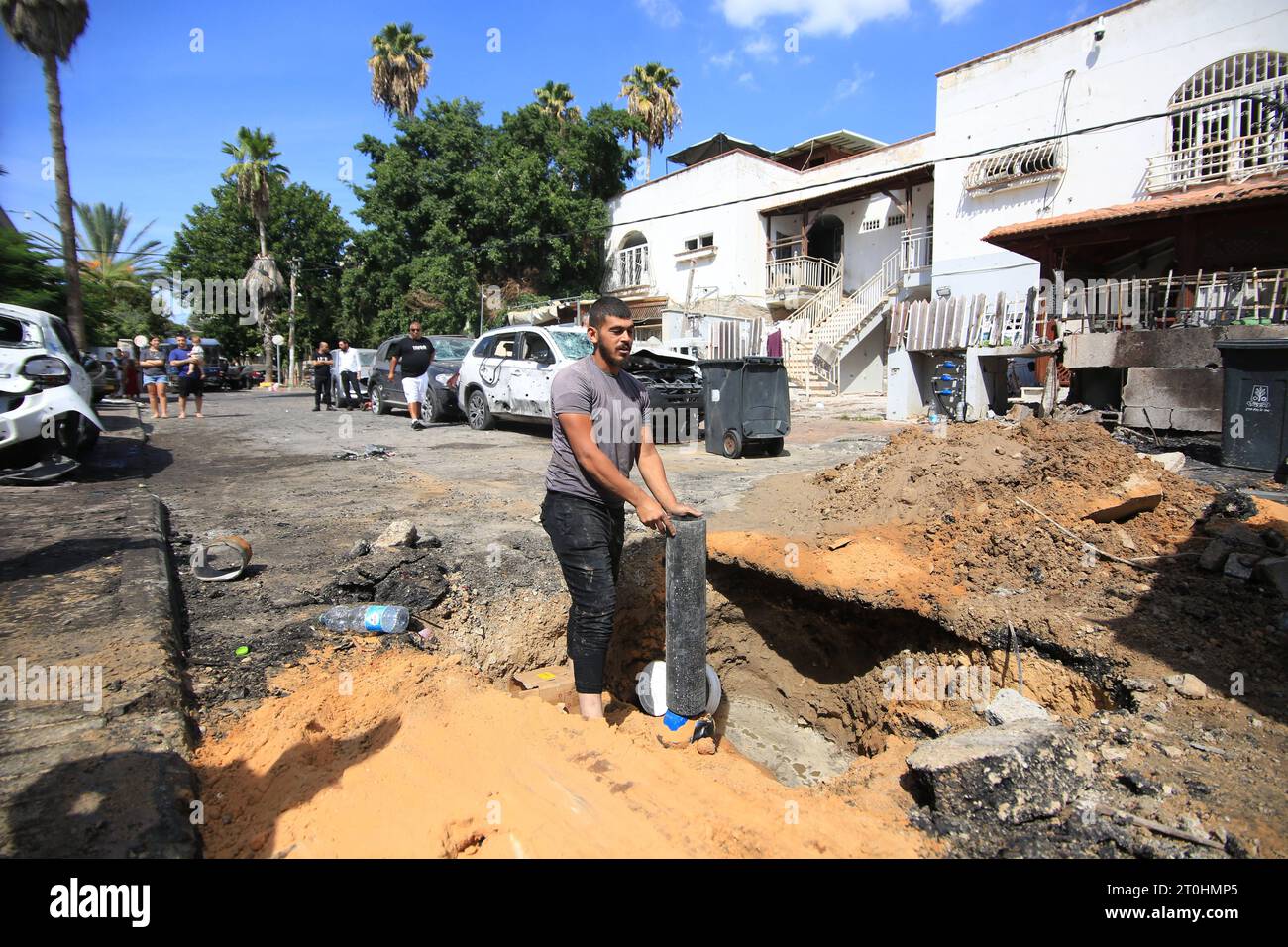 Damage caused by rockets fired from the Gaza Strip into Israel RAMLA ...