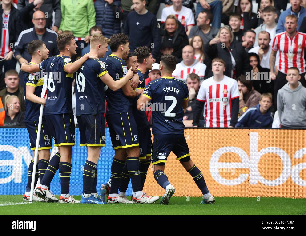 Sunderland, UK. 07th Oct, 2023. Sam Greenwood of Middlesbrough ...
