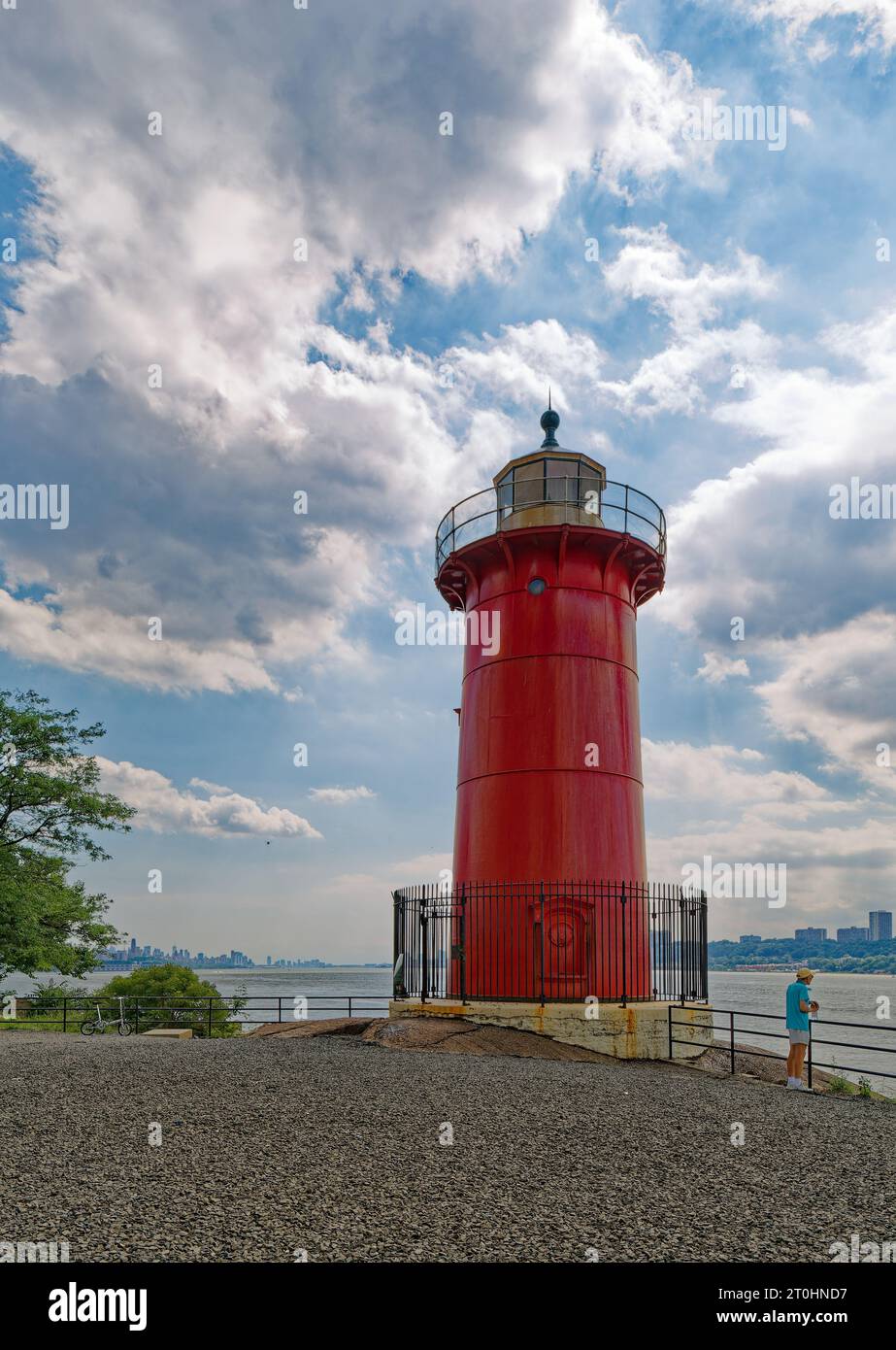 Jeffrey’s Hook Lighthouse, aka Little Red Lighthouse, built in 1880 at ...