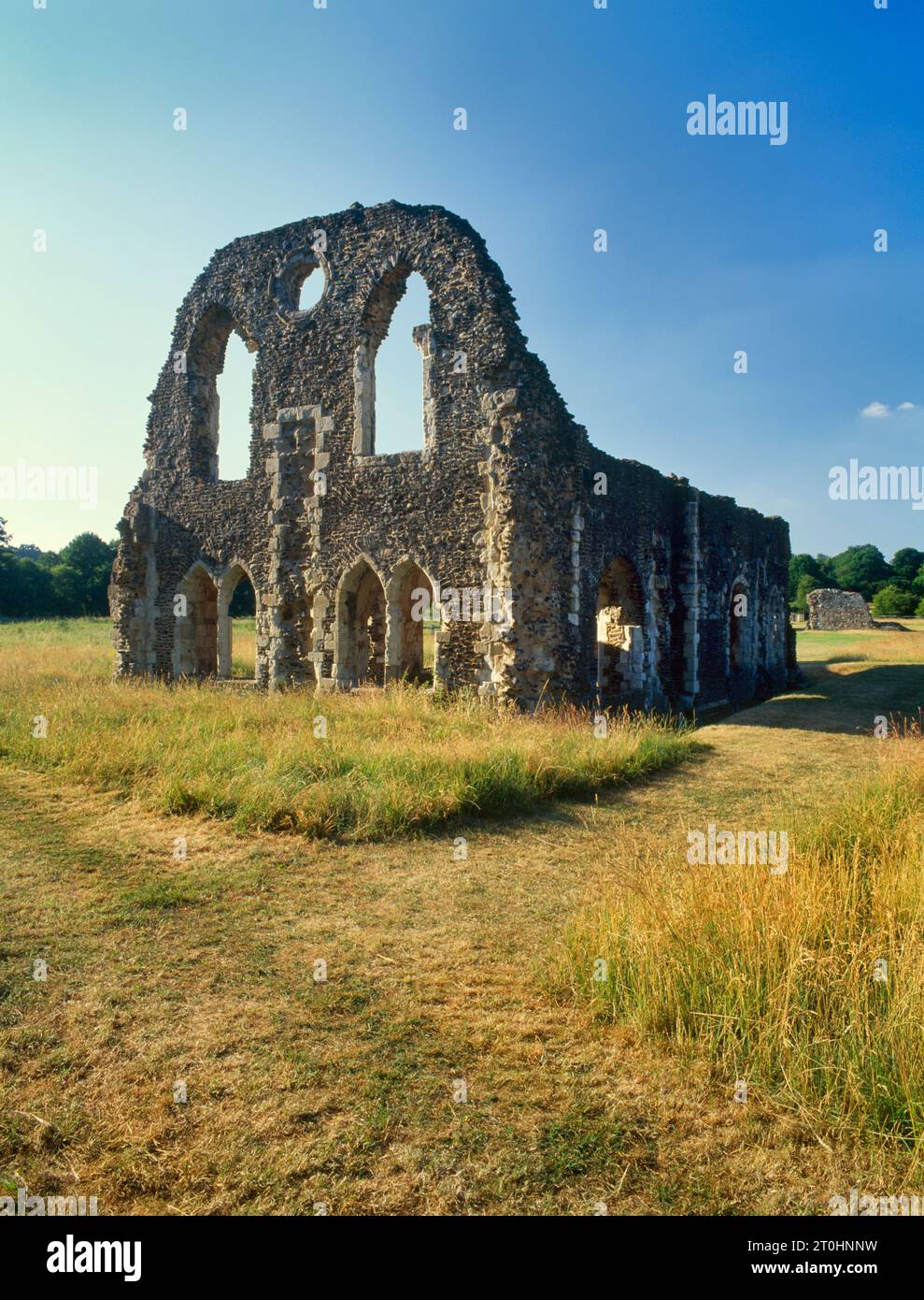 View N of the cellarer's range with the lay brothers' refectory above ...