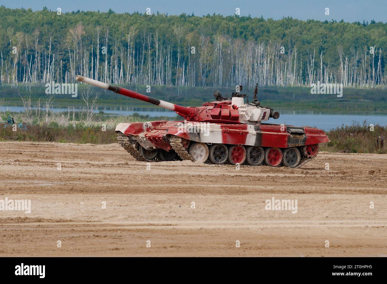 MOSCOW REGION, RUSSIA - AUGUST 25, 2020: Russian tank T-72B3 on the ...