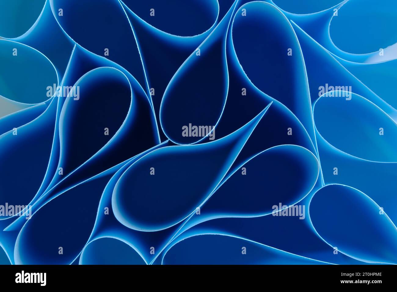 Abstract, blue paper background with smooth lines Stock Photo - Alamy