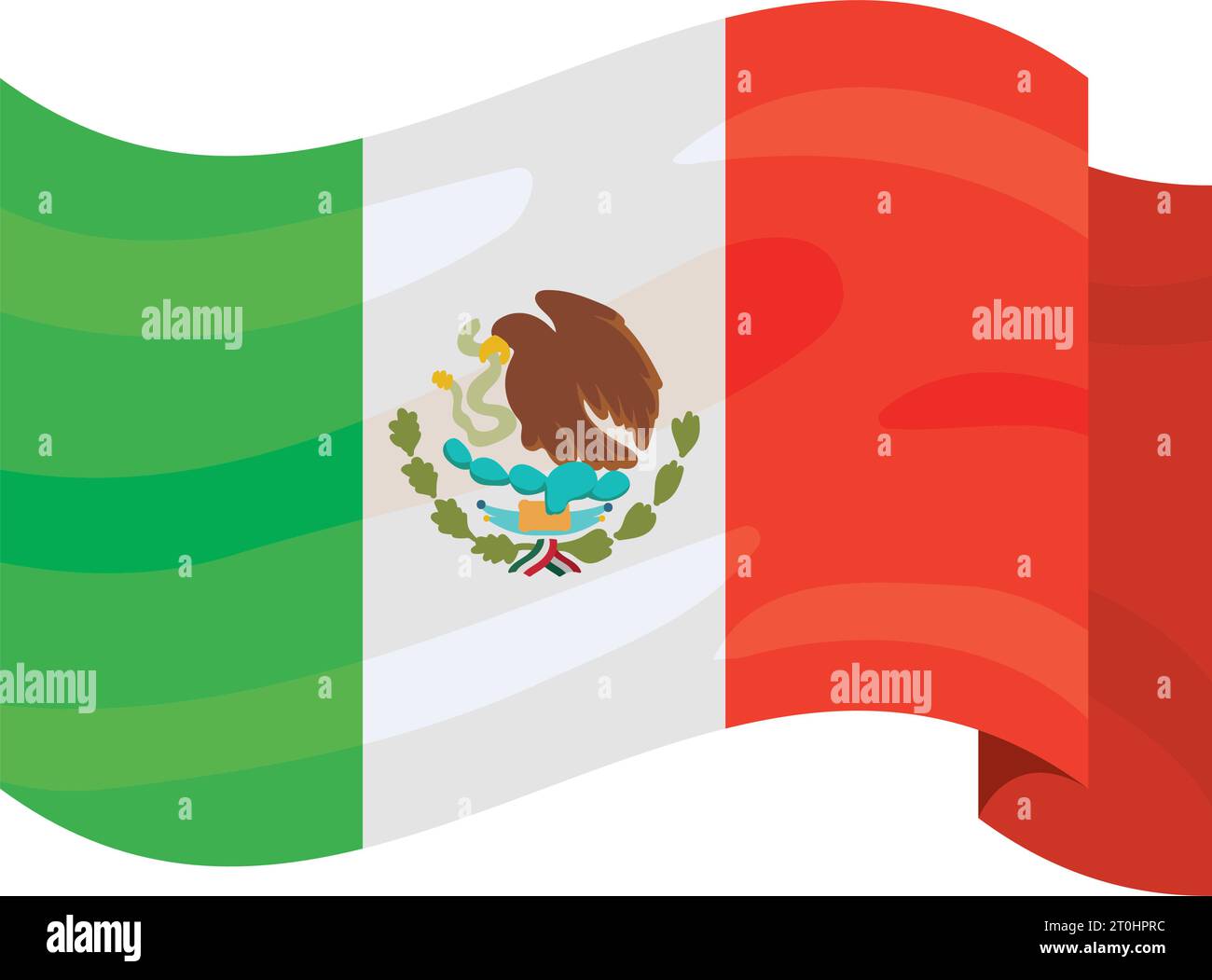 Vector illustration waving mexican flag Stock Vector Images - Alamy