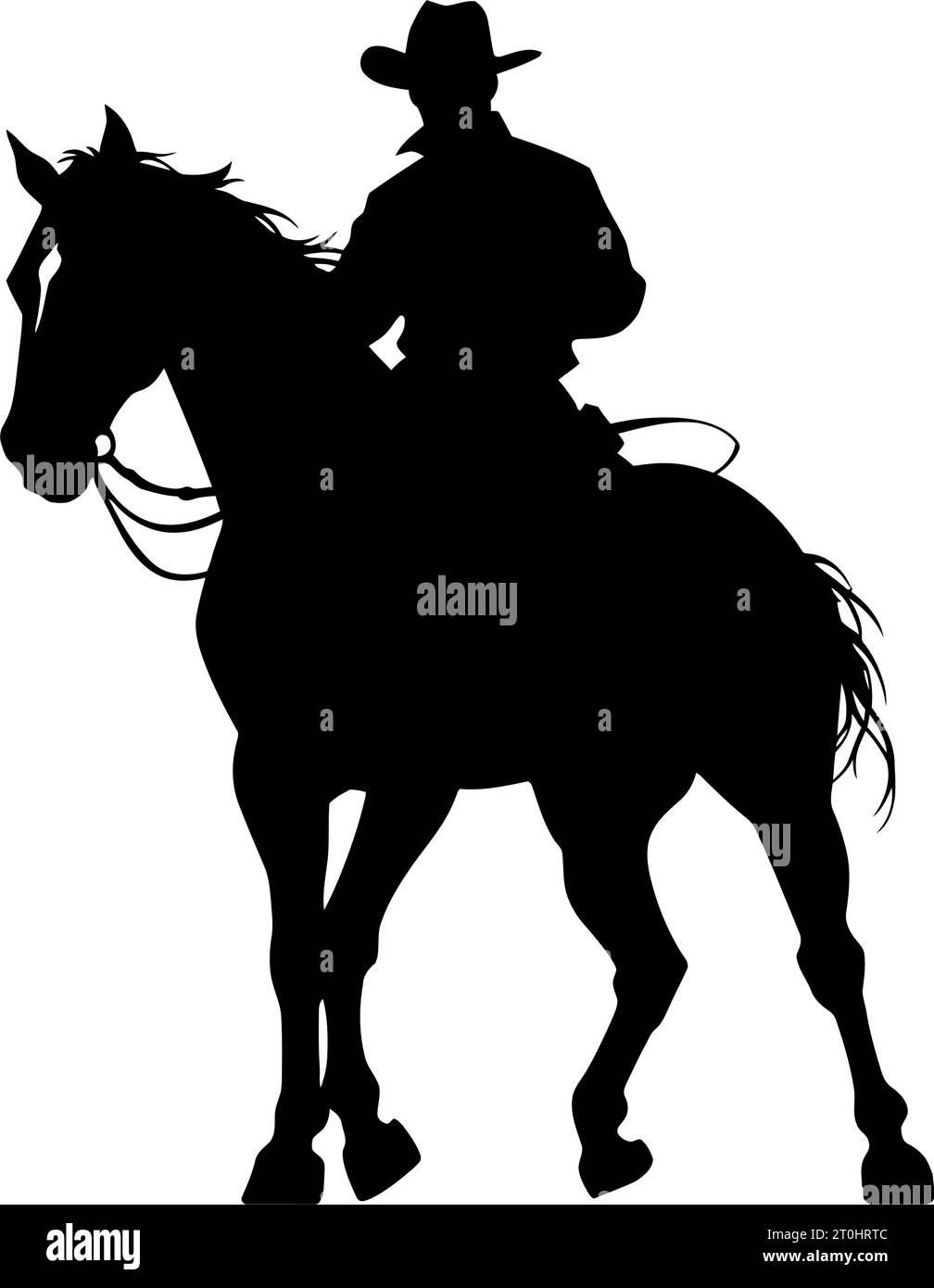 cowboy silhouette in horse rodeo Stock Vector Image & Art - Alamy