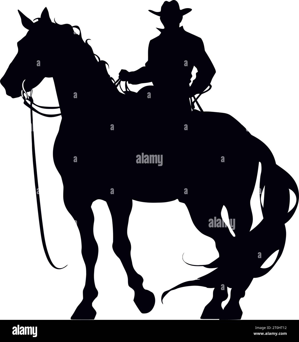 Cowboy profile illustration Stock Vector Images - Alamy