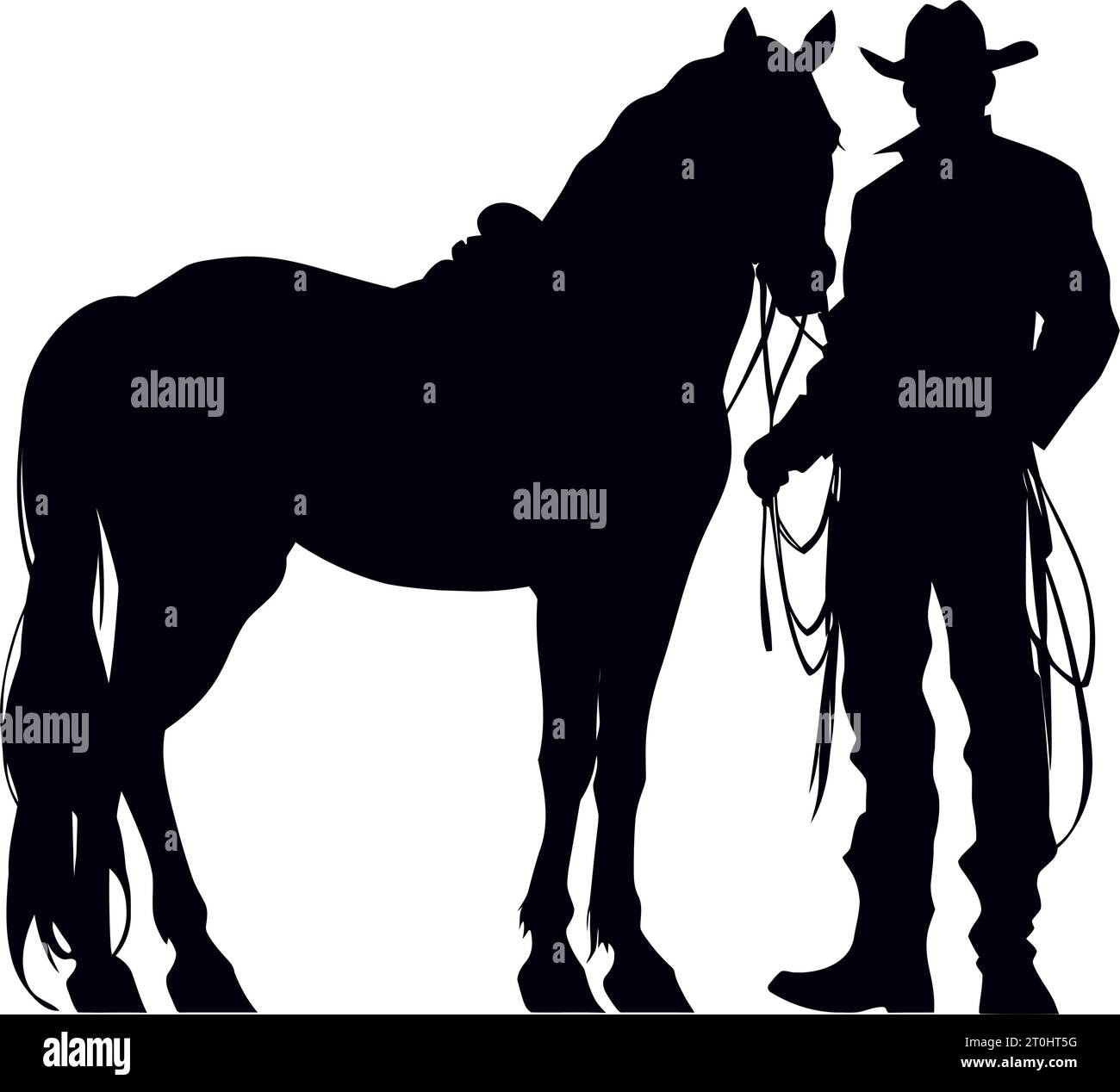 cowboy silhouette in horse icon design Stock Vector Image & Art - Alamy