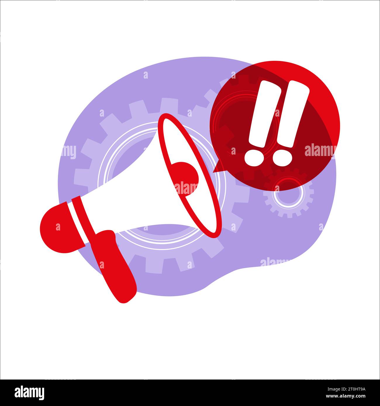 Attention attraction, important announcement or warning concept. News ...