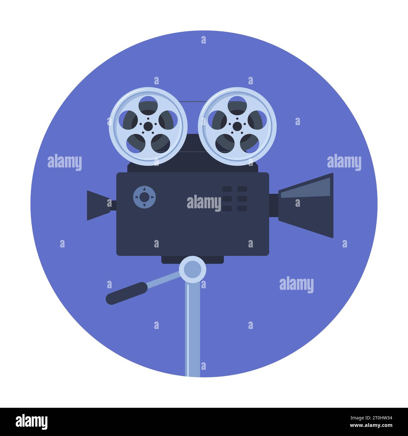 Retro movie projector. Analog device, cinema motion picture film ...