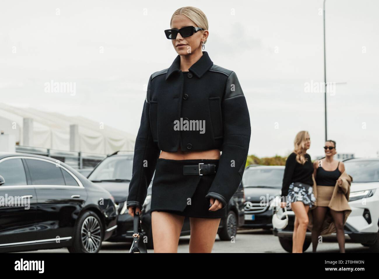 Caroline Caro Daur wears all Prada, seen outside PRADA show during ...