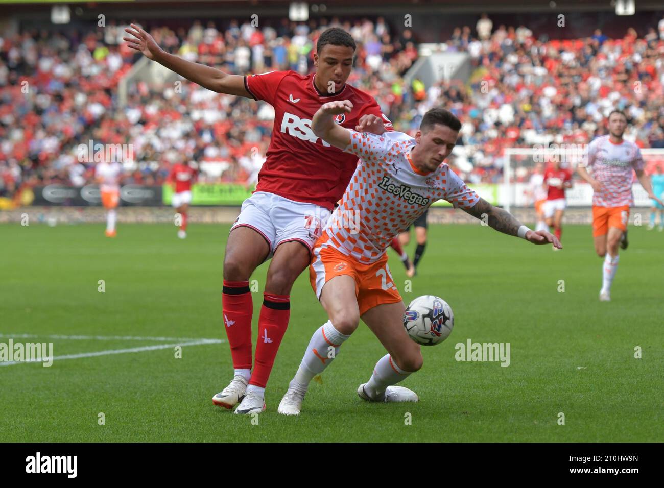 London, England. 7th Oct 2023. Charlton Athletic's Miles Leaburn ...
