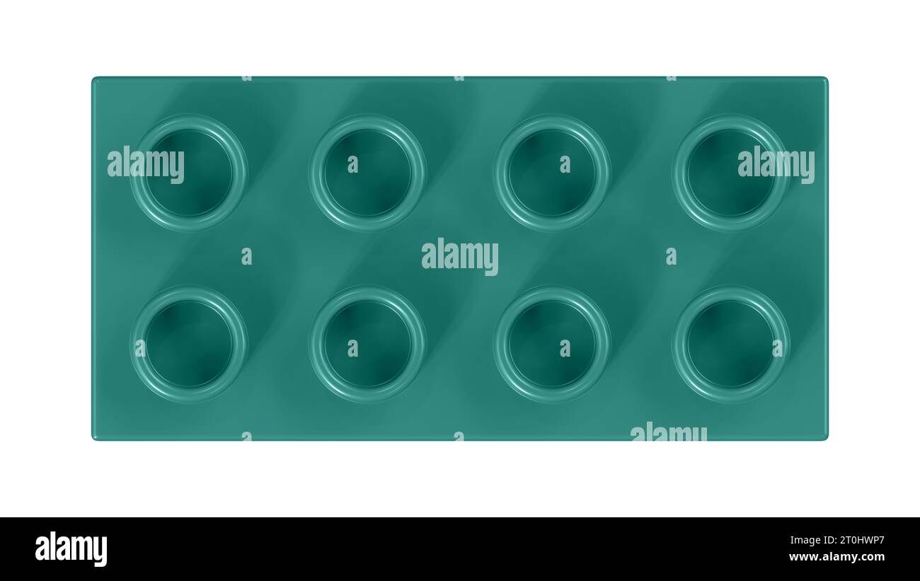 Celadon Green Lego Block Isolated on a White Background. Close Up View ...
