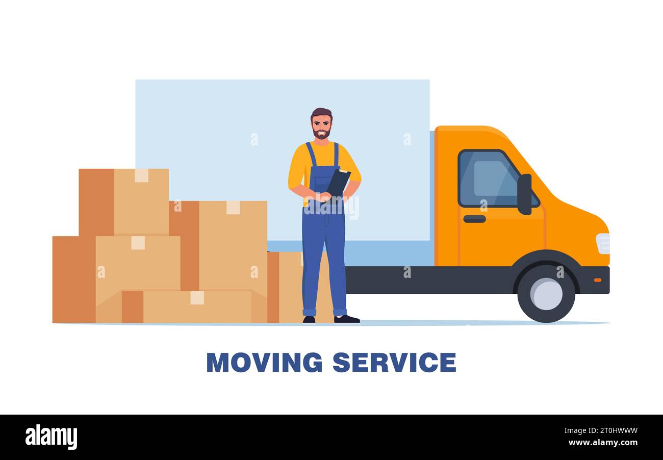Moving service. Transportation services of things. Moving of items to ...