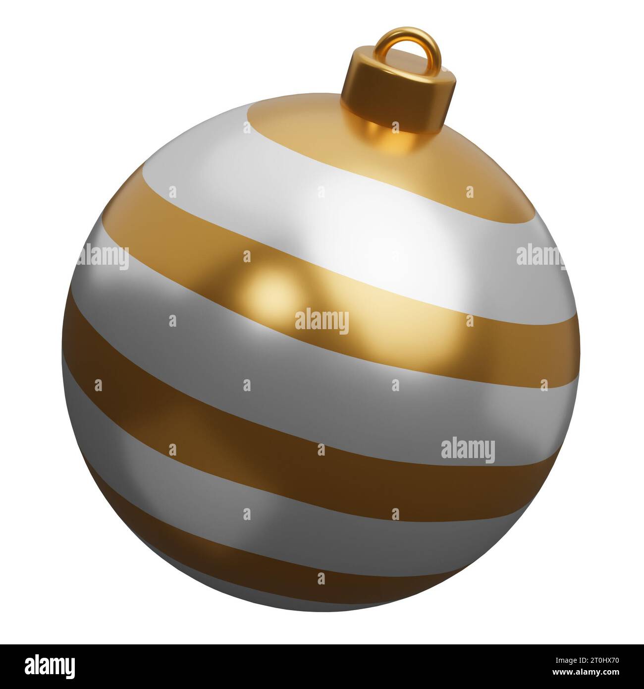 christmas bauble ball. 3d render illustration isolated on white ...