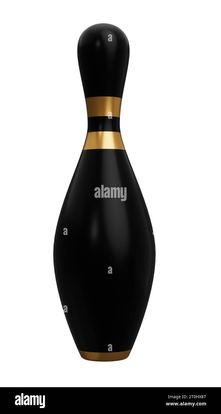 bowling pin sport equipment. 3d render illustration isolated on white ...