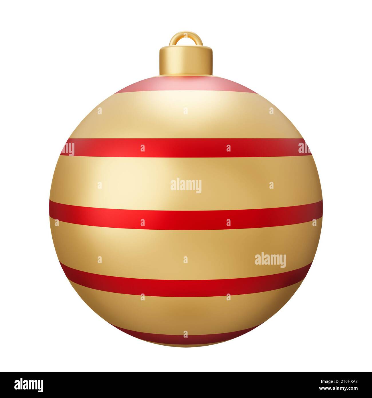 Christmas bauble ball. 3d render illustration isolated on white ...