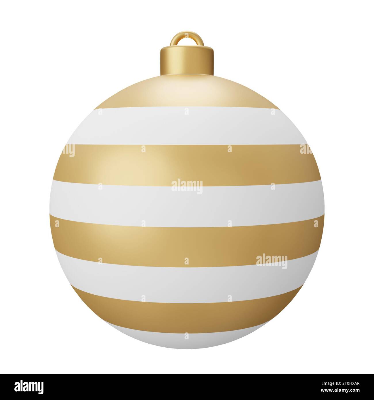 Christmas bauble ball. 3d render illustration isolated on white ...