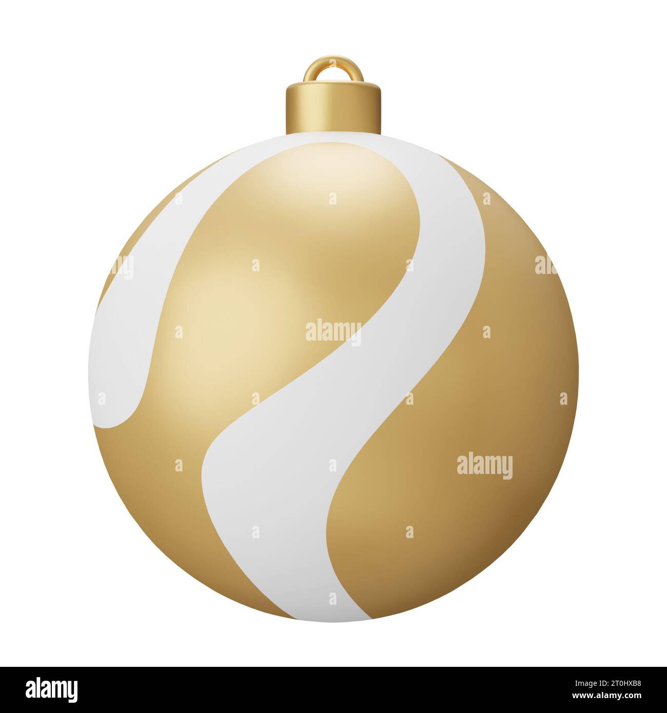 Christmas bauble ball. 3d render illustration isolated on white ...