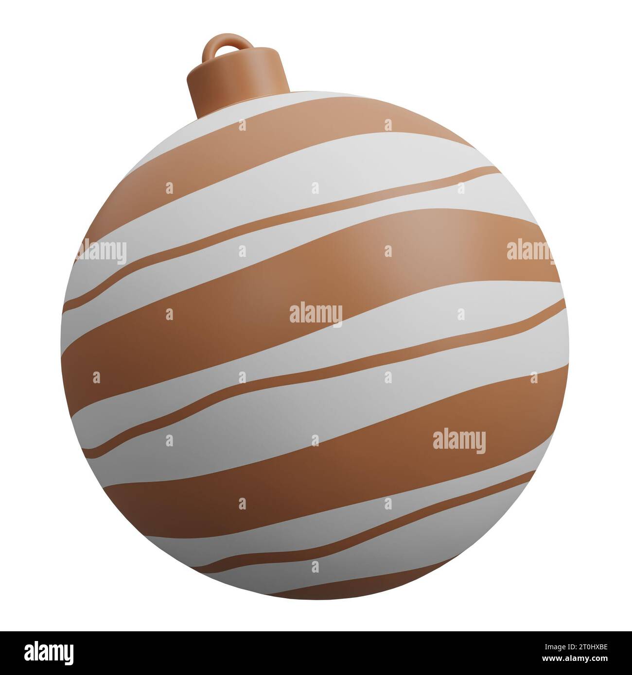 christmas bauble ball. 3d render illustration isolated on white ...
