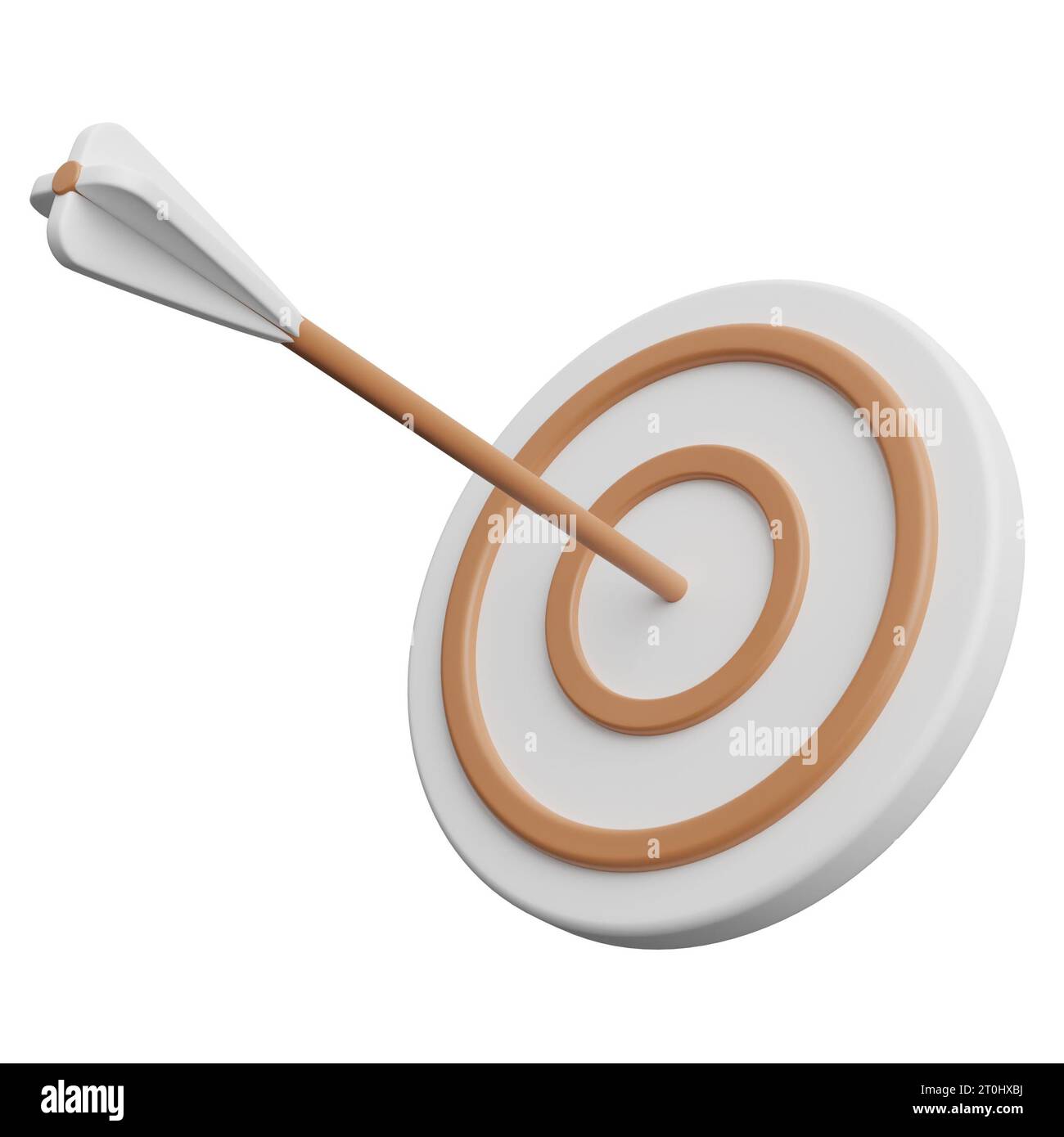 white target arrow sport equipment. 3d render illustration isolated on ...