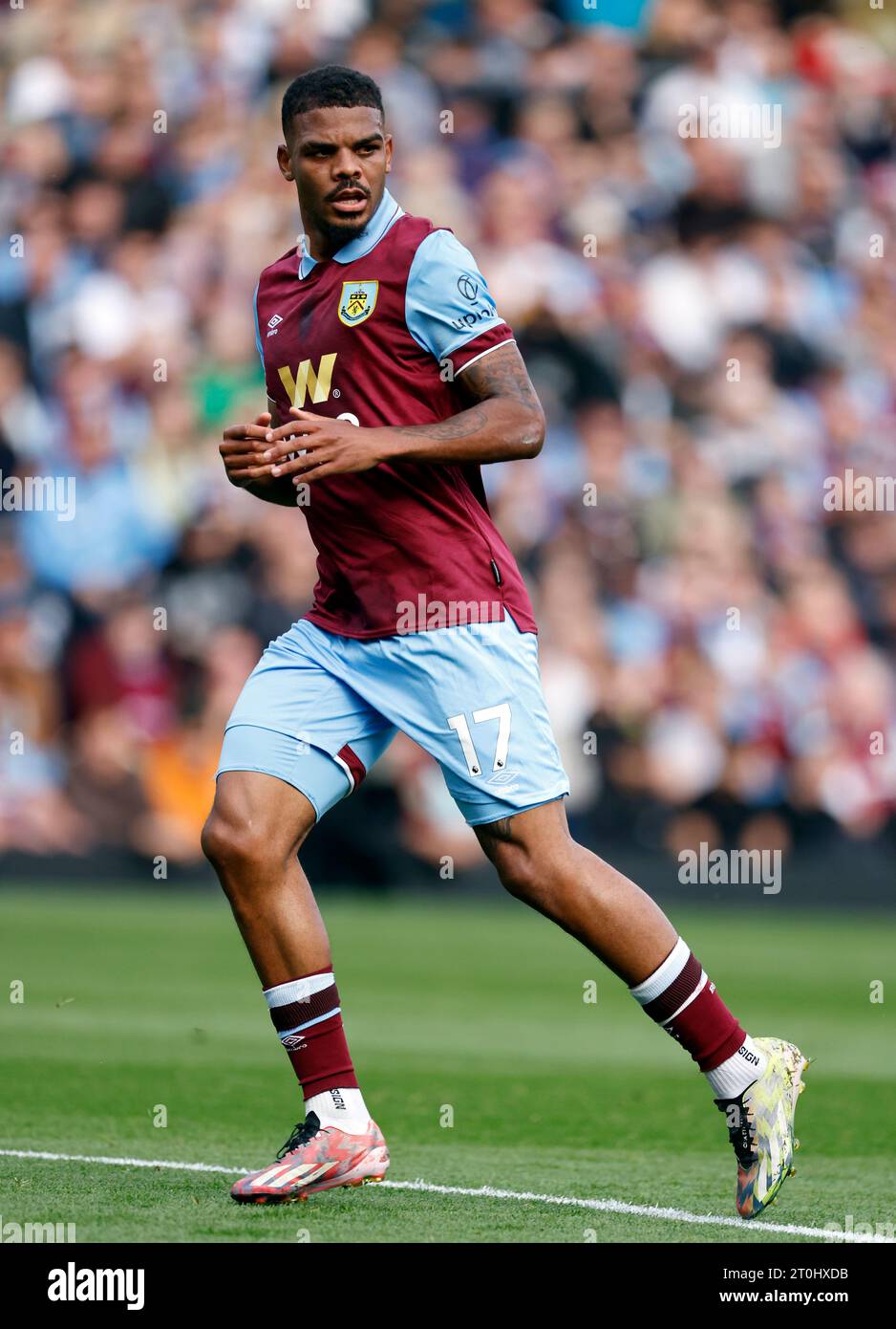 Burnley’s Lyle Foster during the Premier League match at Turf Moor ...