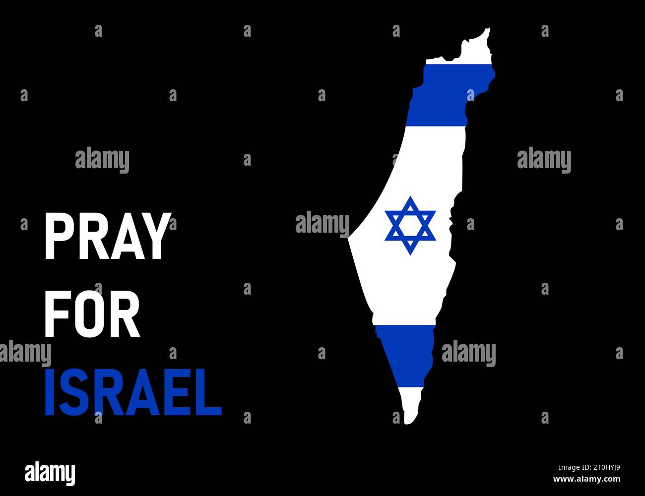 Vector Illustration of Pray for Israel. Concept save Israel from Gaza ...