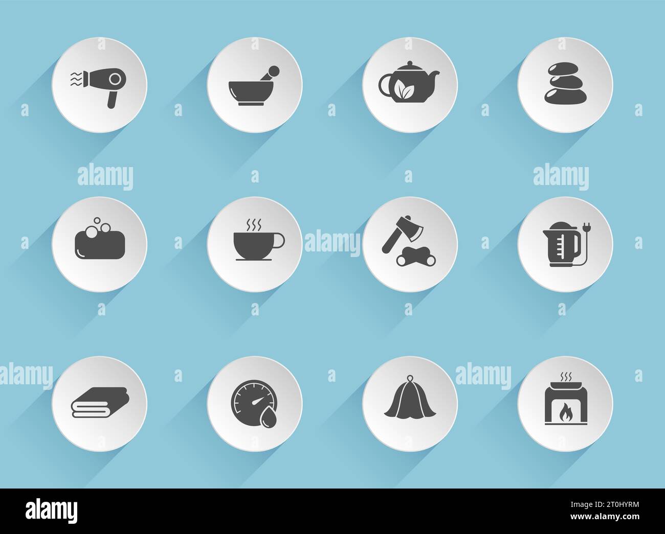 sauna vector icons Stock Vector Image & Art - Alamy