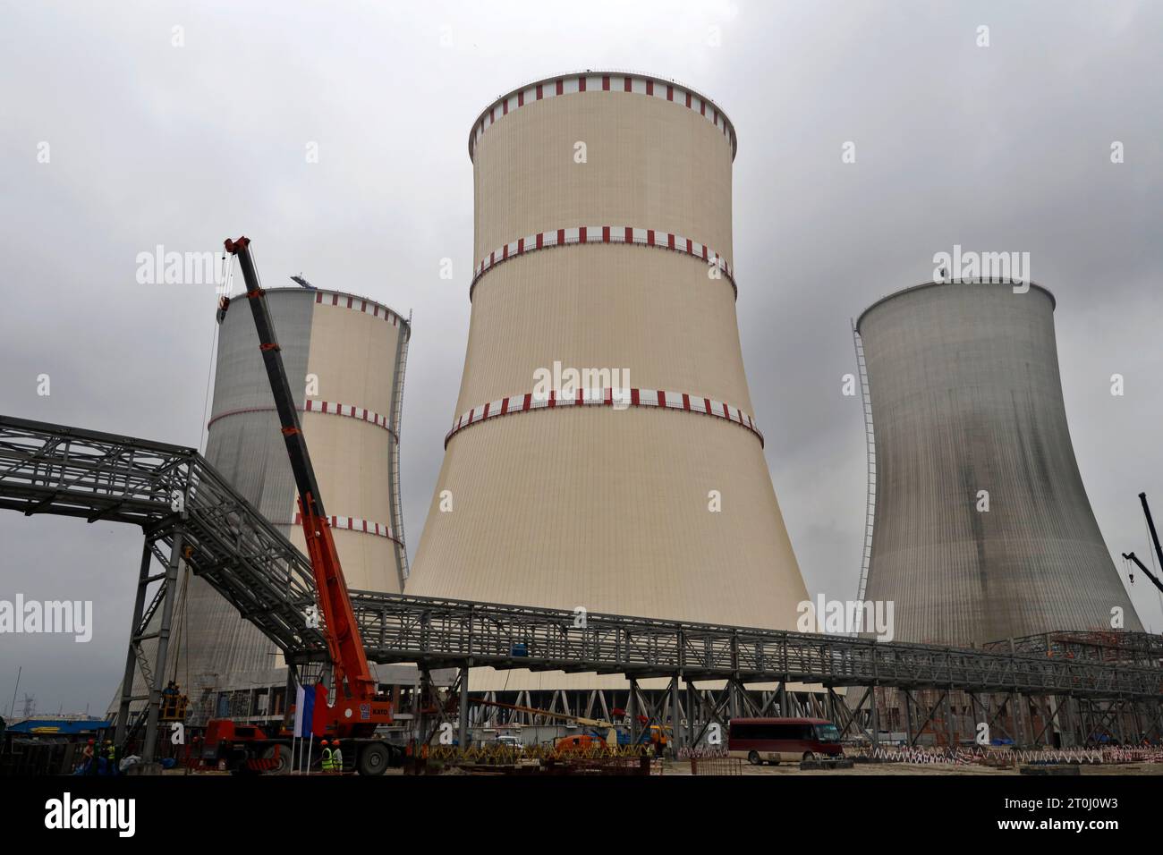 Pabna, Bangladesh - October 04, 2023: The under Construction of Rooppur Nuclear Power Plant at ...