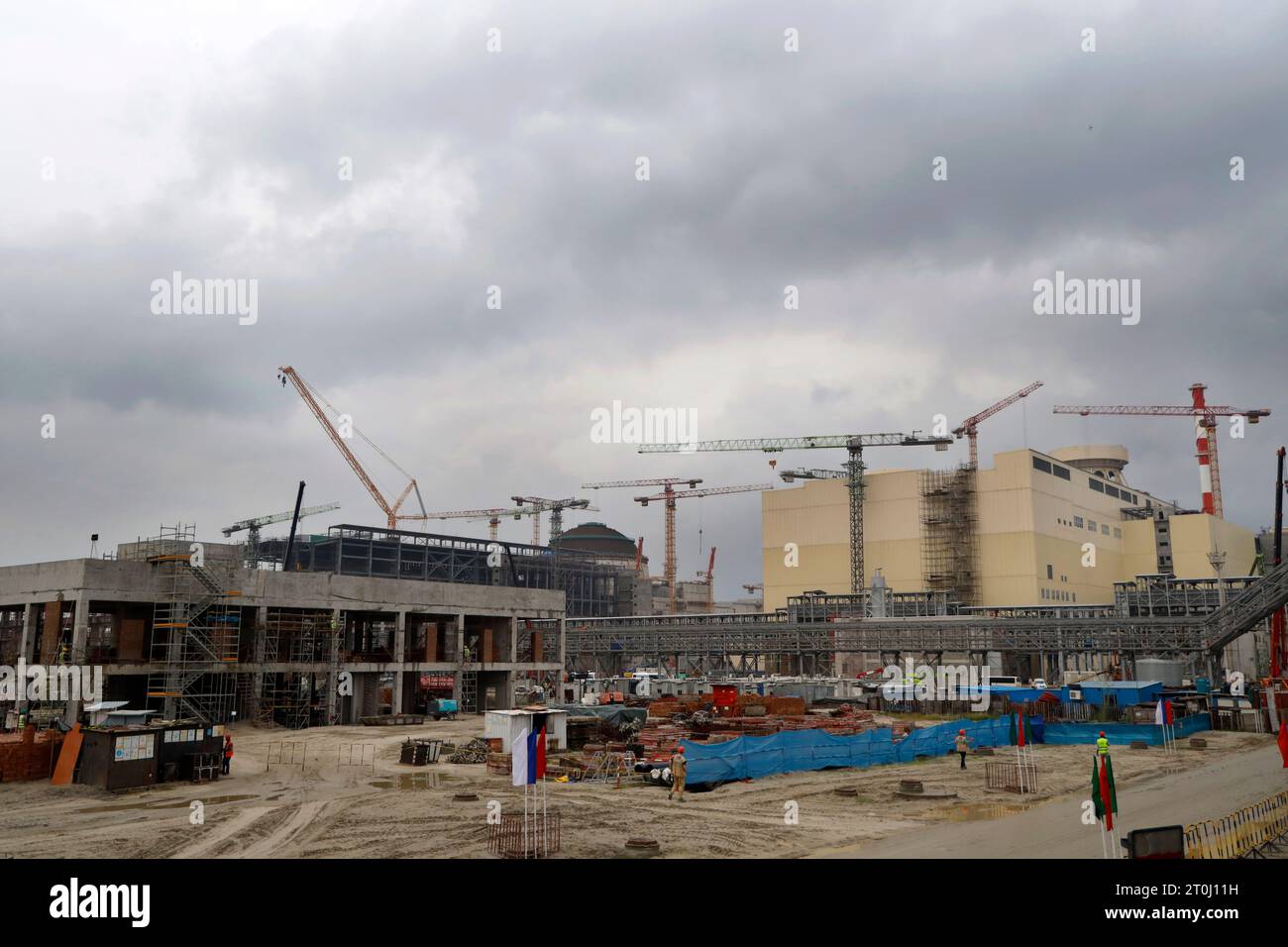 Pabna, Bangladesh - October 04, 2023: The under Construction of Rooppur Nuclear Power Plant at ...